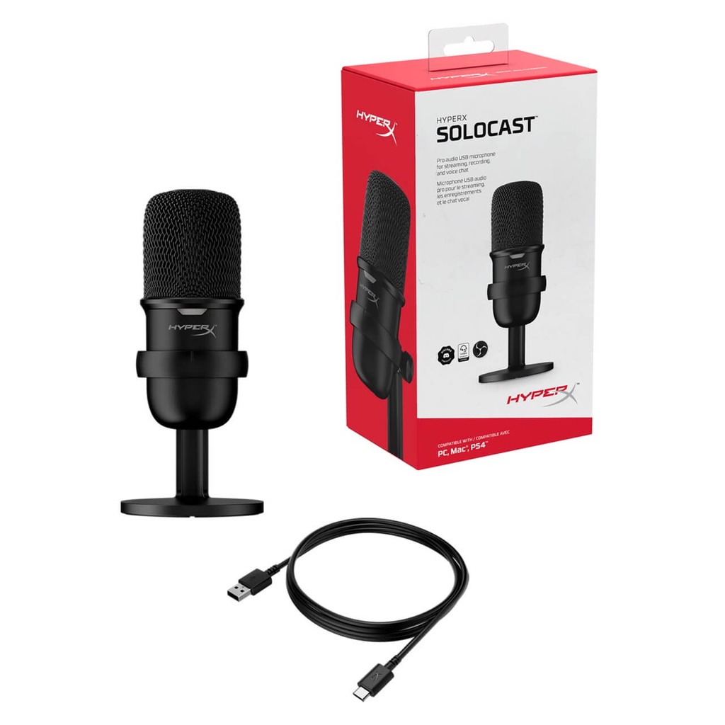 HyperX SoloCast USB Mircophone | Gear Studio | PC Gaming Accessories | Cambodia